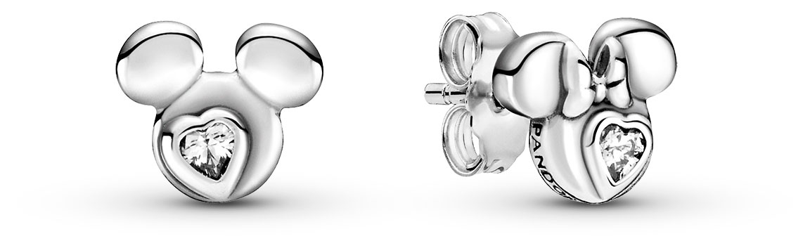 Pandora örhängen Disney Mickey Mouse & Minnie Mouse Silhouette ...