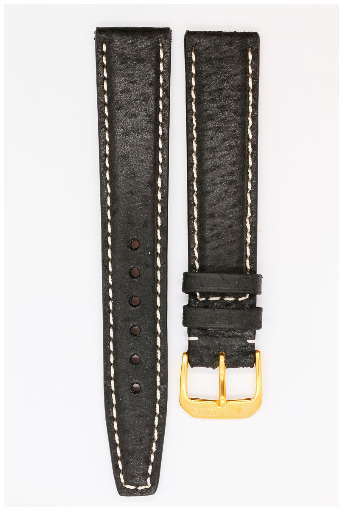 Rios1931 Havana 391318/16M svart läderarmband - klockmagasinet.com