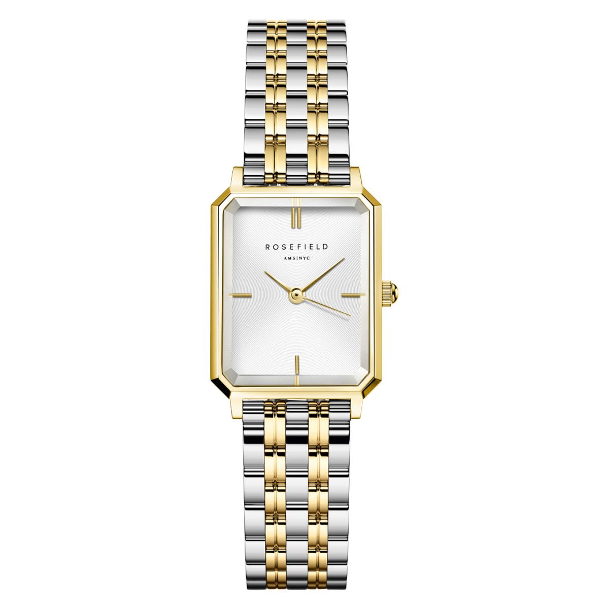 Rosefield The Octagon XS White Sunray Steel Duotone Silver Gold OWDSG ...