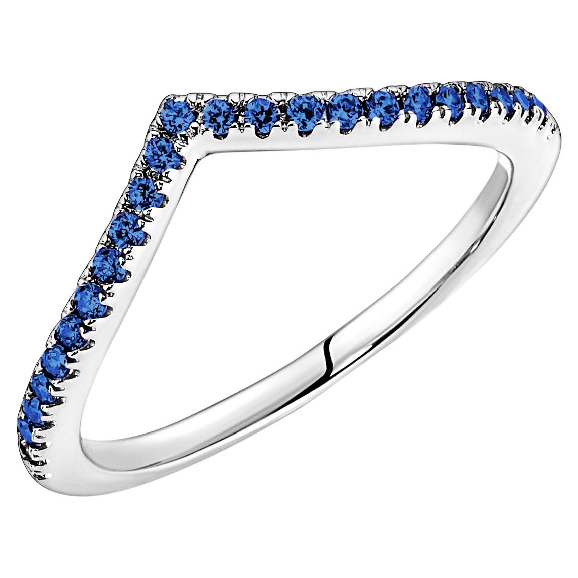 Pandora ring Stackable Wish Sparkling Blue 196316C02 - klockmagasinet.com