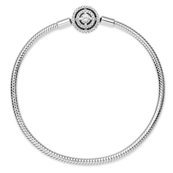 Pandora Moments Halo Snake Chain Bracelet armband 590038C01 ...