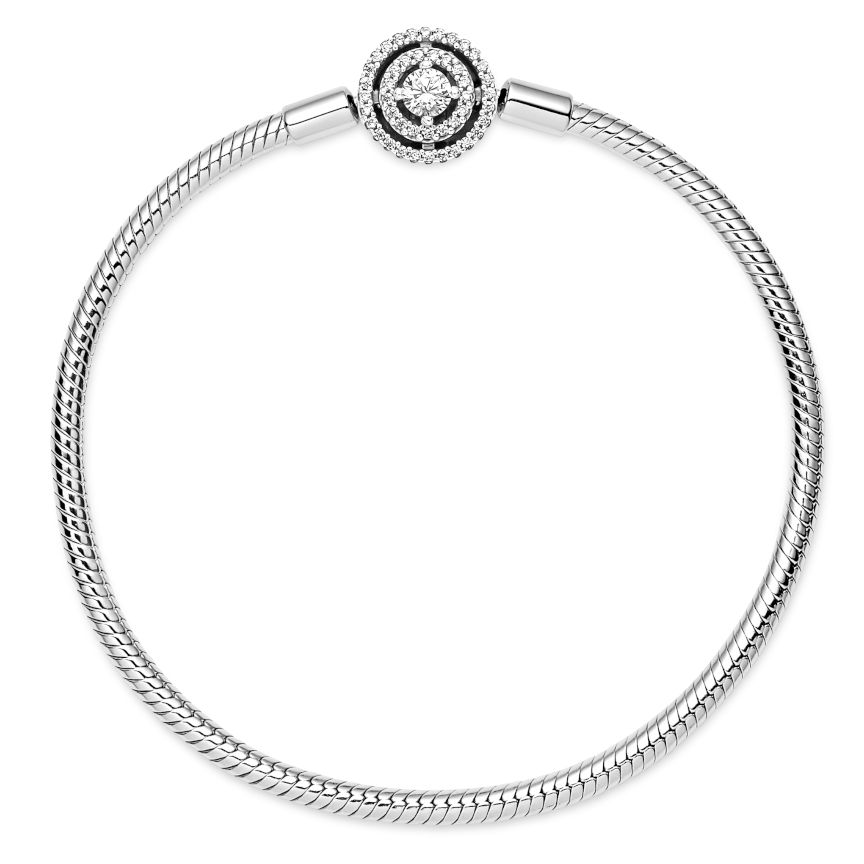 Pandora Moments Halo Snake Chain Bracelet armband 590038C01 ...