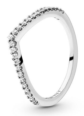 Pandora ring Stackable Wish Sparkling Blue 196316C02 - klockmagasinet.com