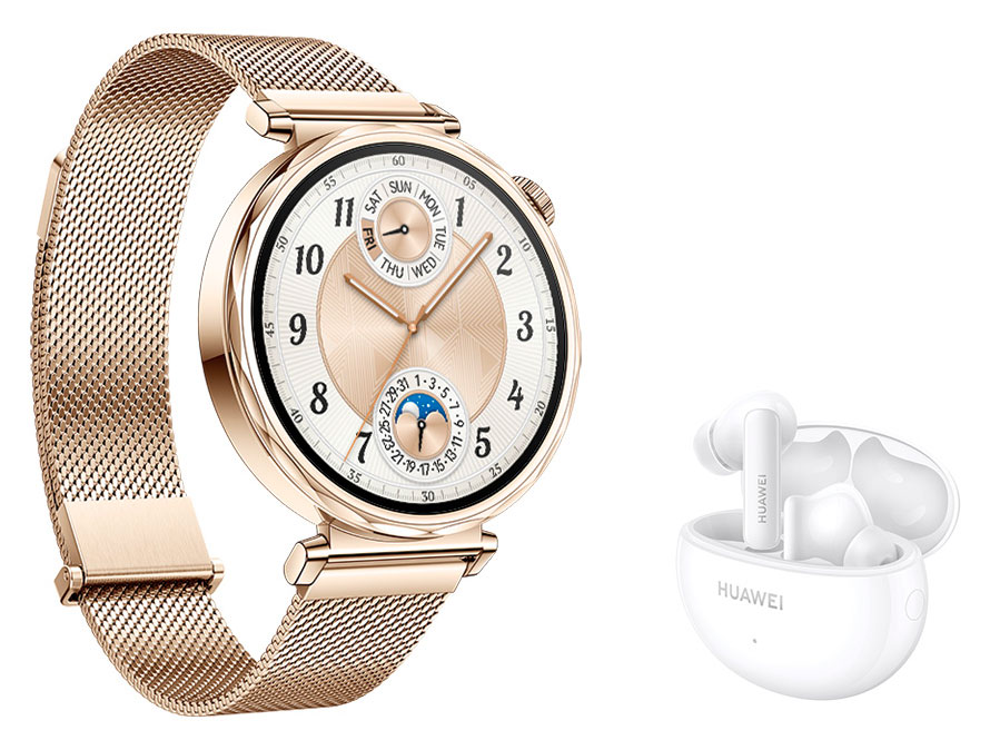 Huawei Watch GT5 41mm Gold + Freebuds 5I White Gift Box ...