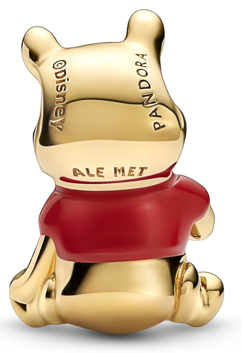 Pandora Disney x Pandora Winnie the Pooh Bear 14k gold-plated berlock ...