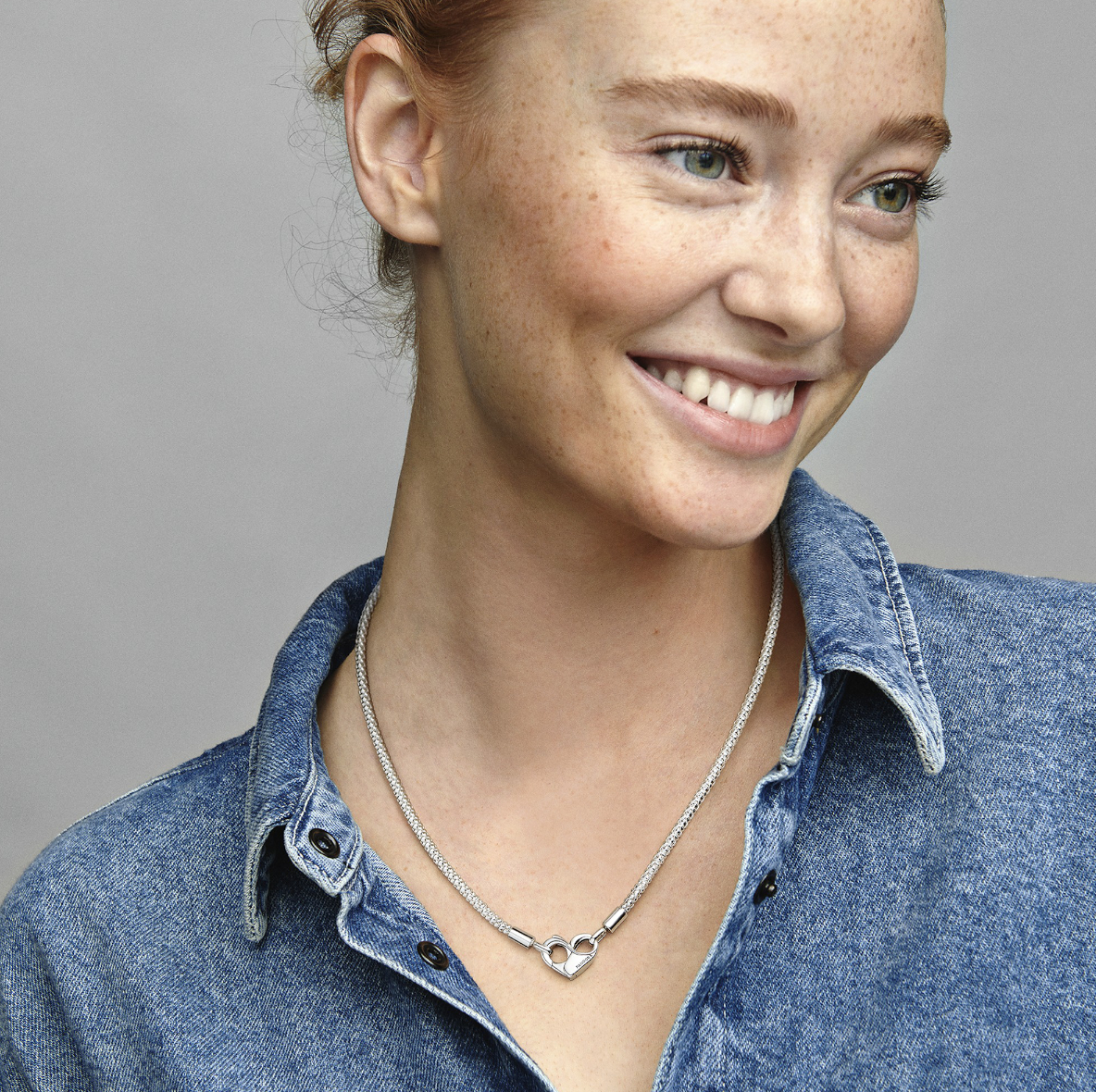 Pandora Moments Studded Chain halsband 392451C00-45 - klockmagasinet.com