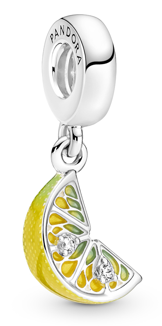 Pandora Moments Charm dangle Lemon Slice Sparkling Fruit berlock ...